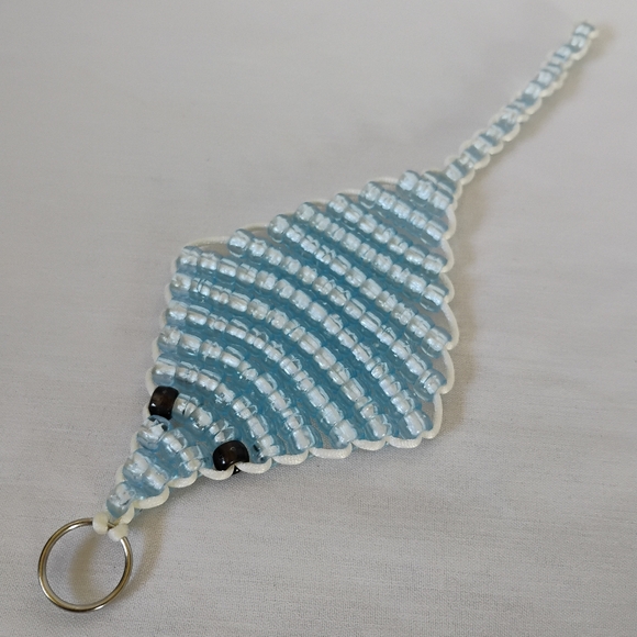 Handmade | Accessories | Handmade Blue Bead Stingray Keychain Bag Charm ...